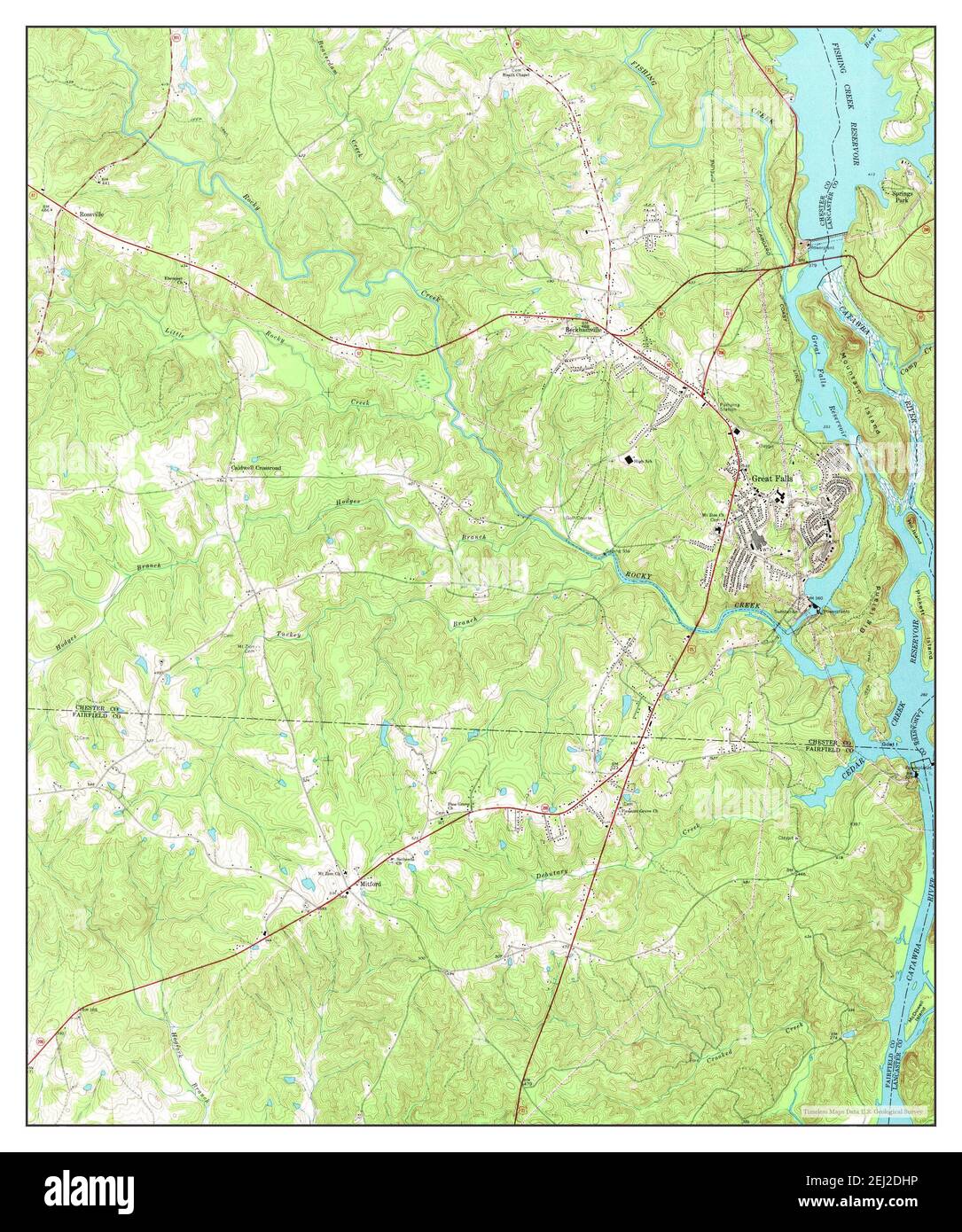 Great Falls, South Carolina, map 1969, 1:24000, United States of ...