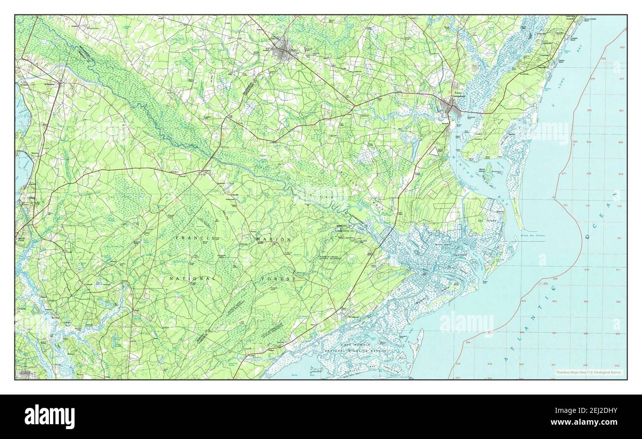 Georgetown, South Carolina, map 1986, 1:100000, United States of ...