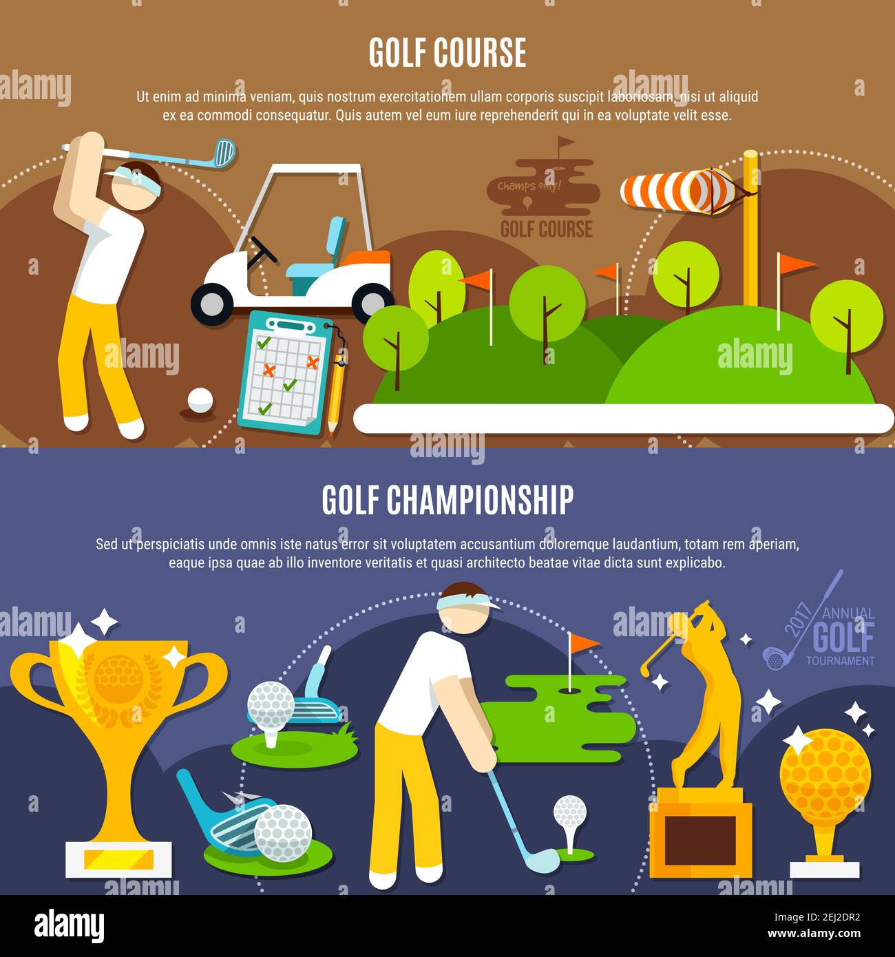 Golf players championship trophy Stock Vector Images - Alamy