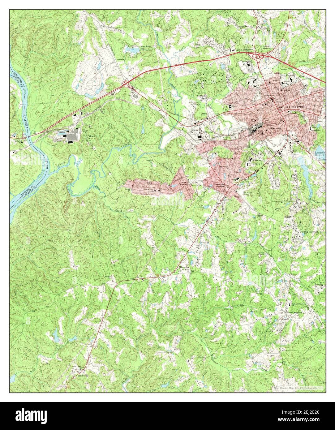 Lancaster, South Carolina, map 1969, 1:24000, United States of America ...