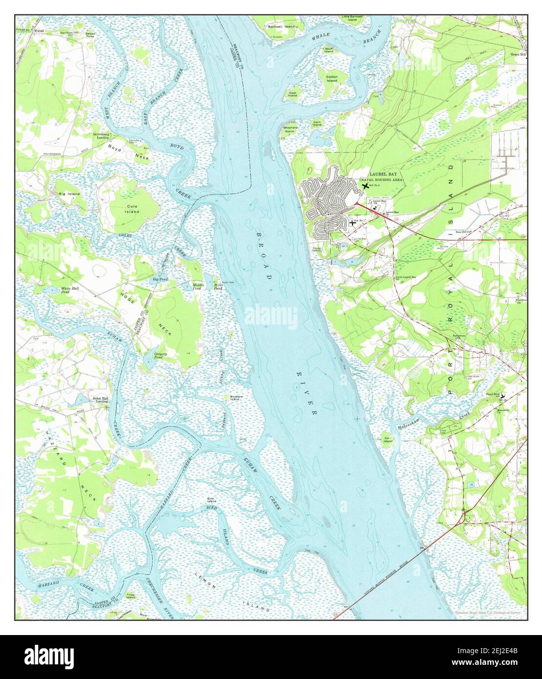 Laurel Bay, South Carolina, map 1962, 1:24000, United States of America ...