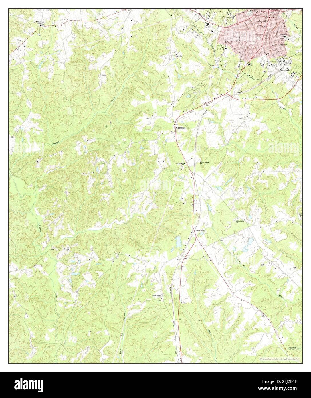 Laurens South, South Carolina, map 1971, 1:24000, United States of ...