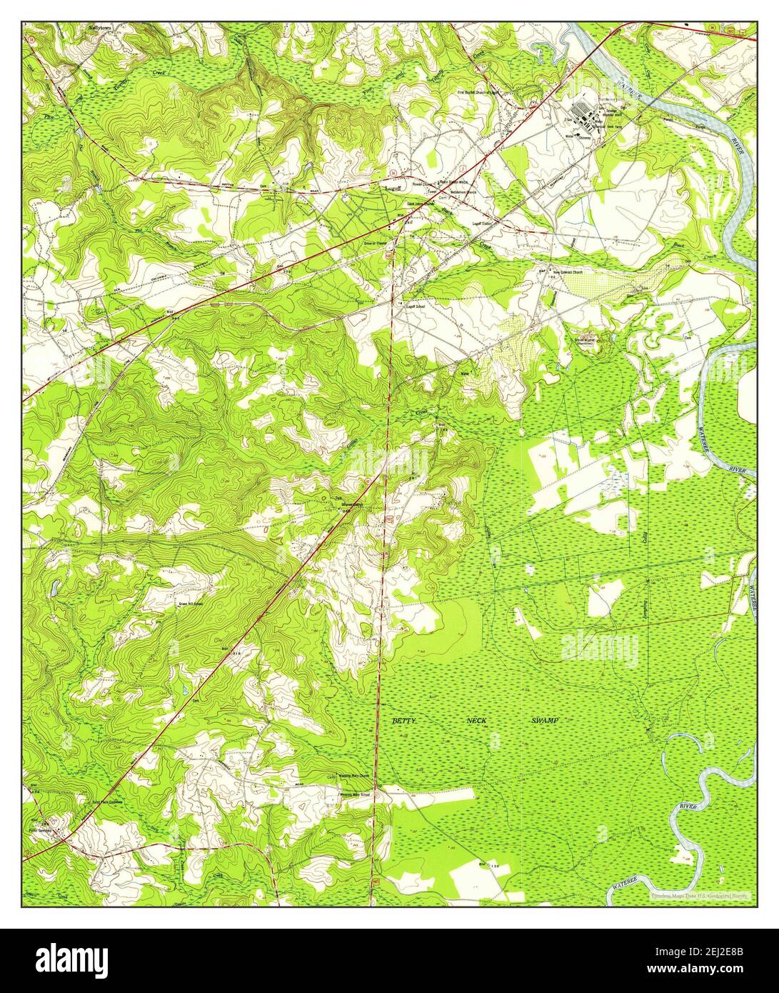 Lugoff, South Carolina, map 1953, 1:24000, United States of America by ...