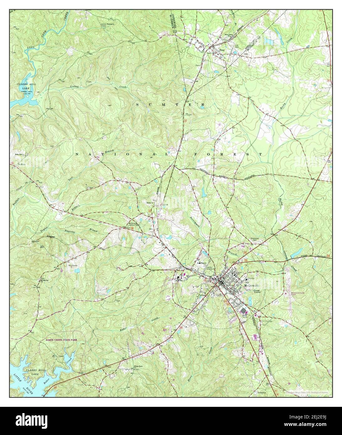 Mc Cormick, South Carolina, map 1964, 1:24000, United States of America ...