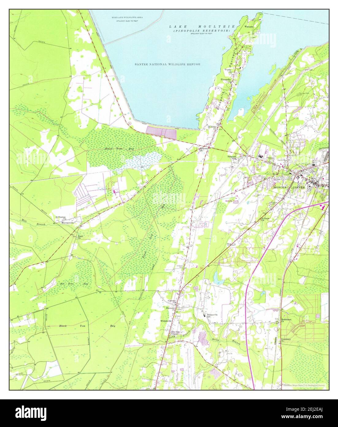 Map of moncks corner Cut Out Stock Images & Pictures - Alamy
