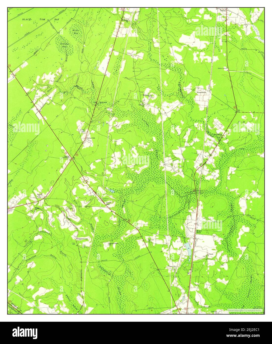 Mount Holly, South Carolina, map 1957, 1:24000, United States of ...
