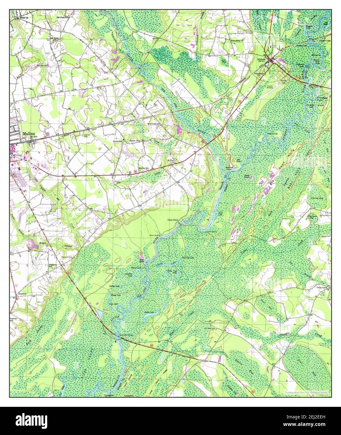 Nichols, South Carolina, map 1948, 1:24000, United States of America by ...
