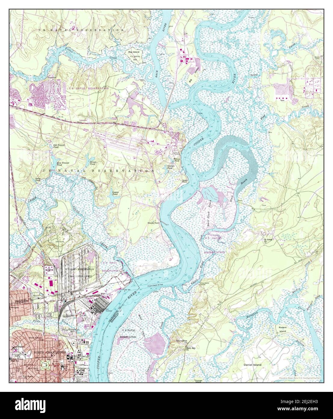 North Charleston, South Carolina, map 1958, 1:24000, United States of ...