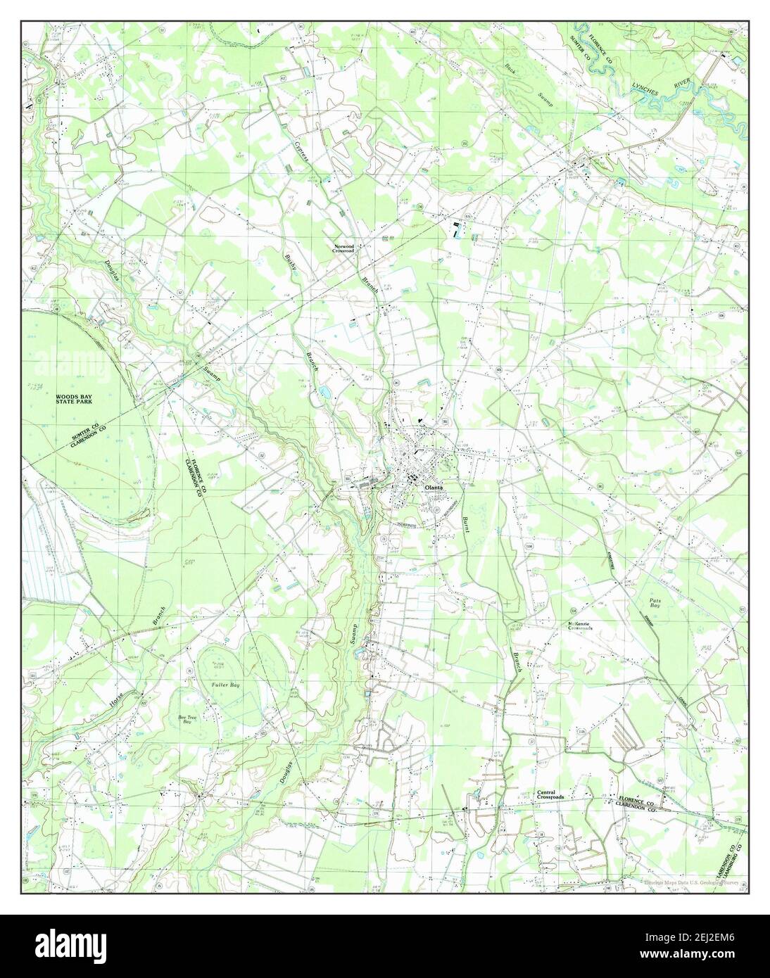Olanta, South Carolina, map 1990, 1:24000, United States of America by ...