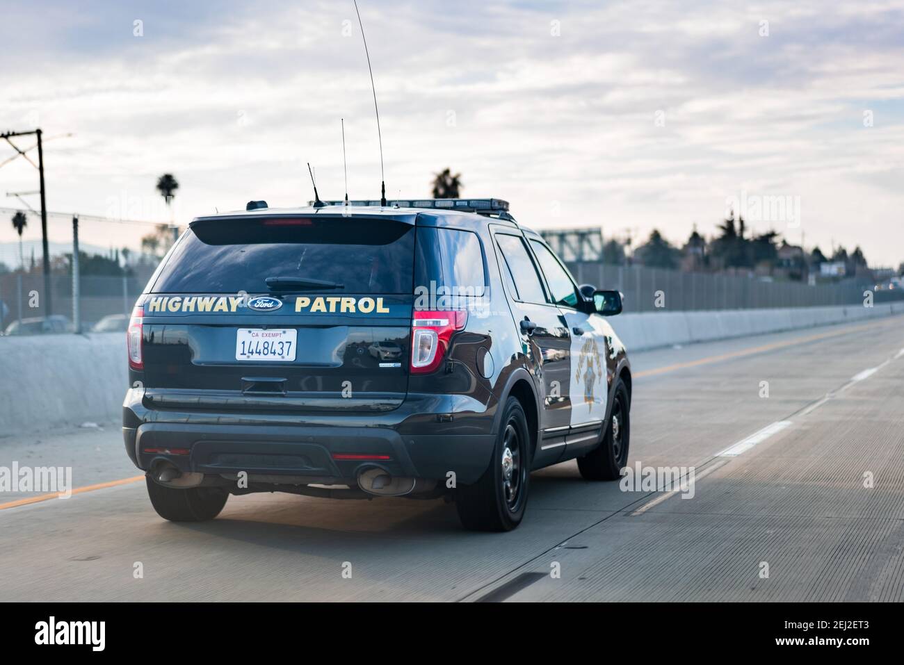 Jan 15, 2021 Pittsburg / CA / USA - Police car driving on the freeway ...
