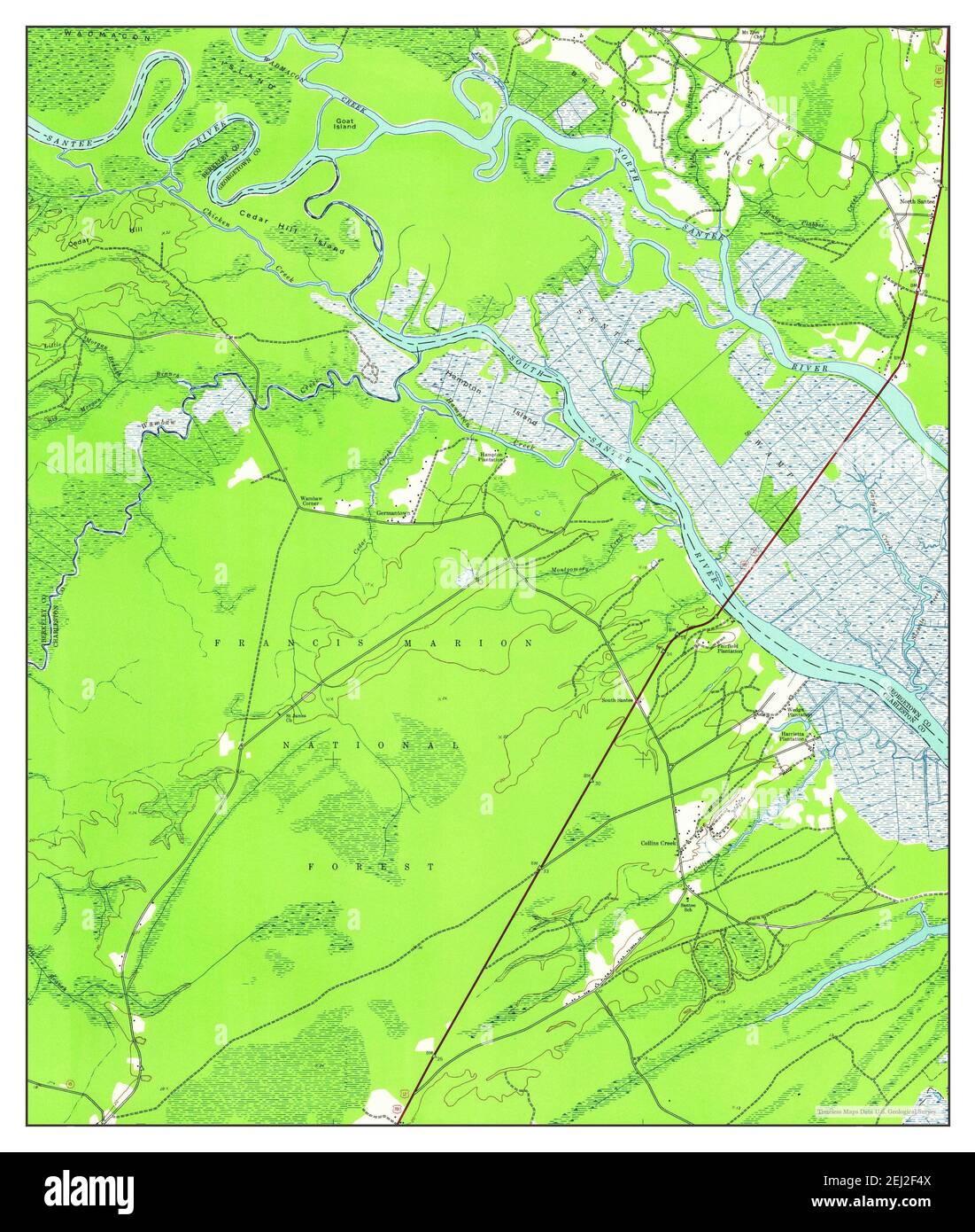 Santee River Map
