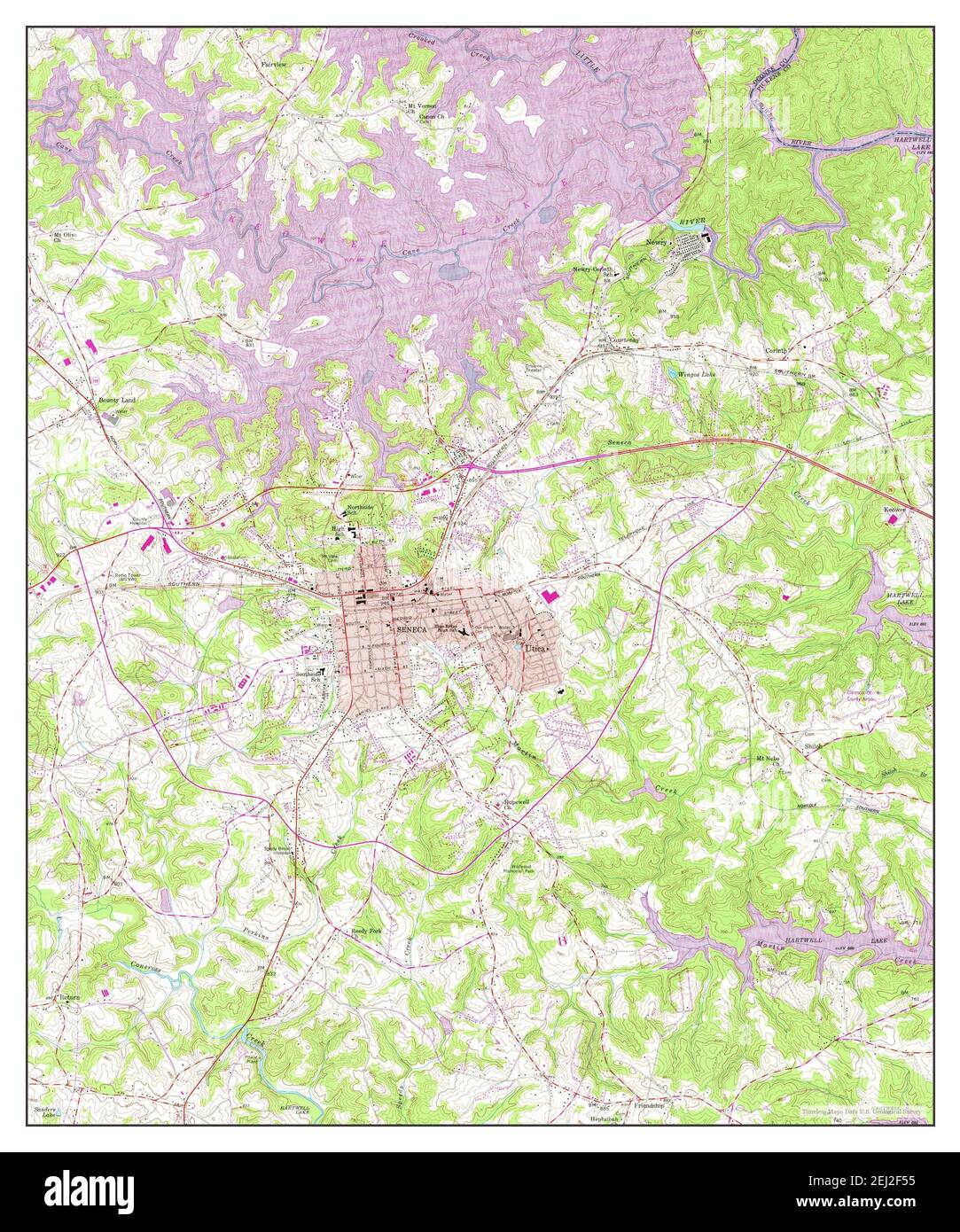 Seneca, South Carolina, map 1958, 1:24000, United States of America by ...
