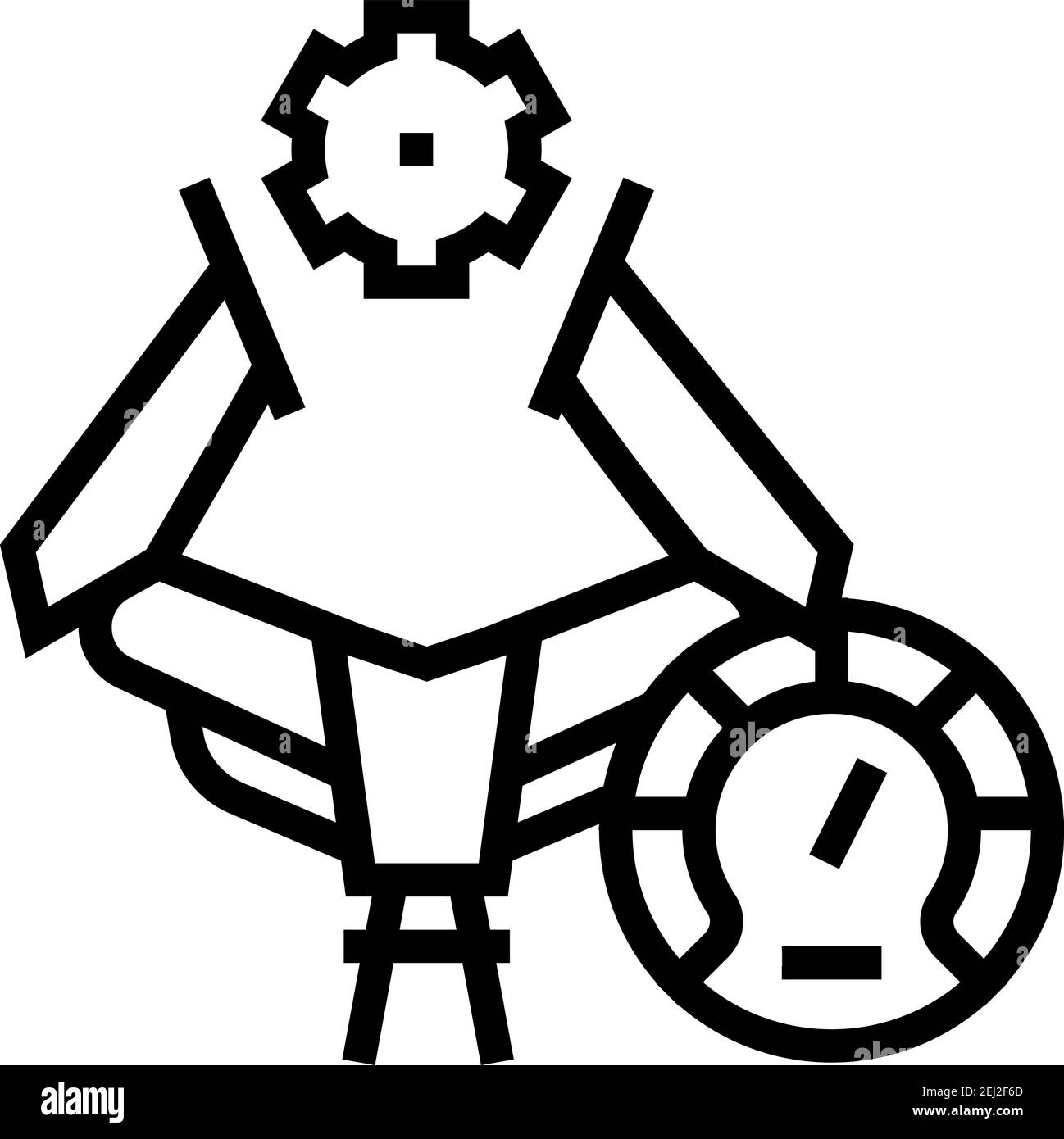 industry work process optimize line icon vector illustration Stock ...