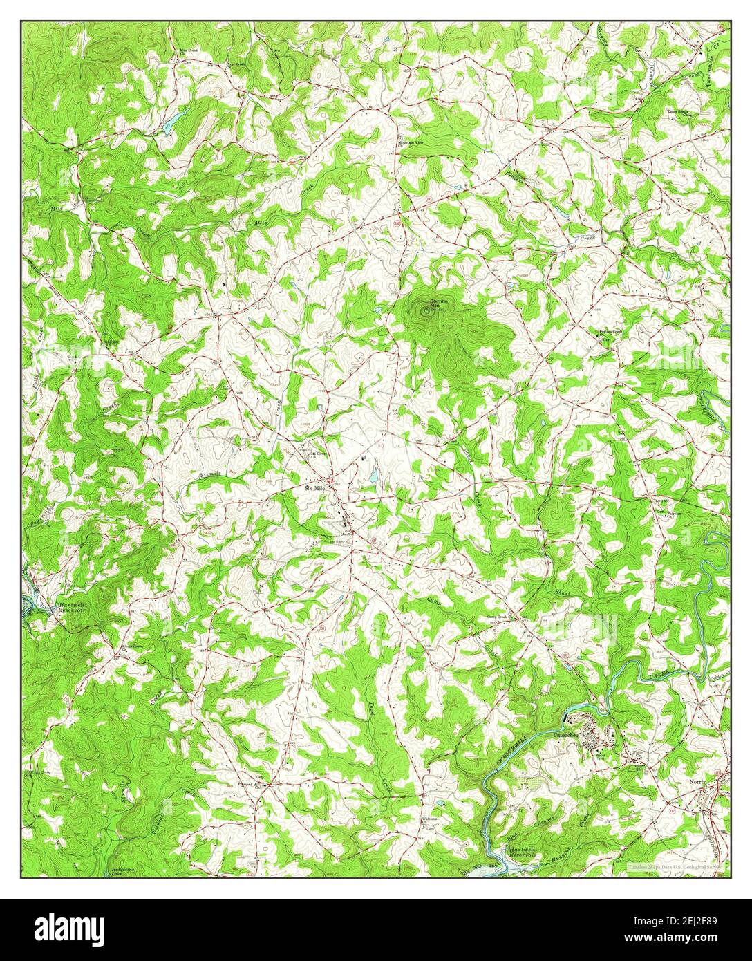 Six Mile, South Carolina, map 1961, 1:24000, United States of America ...