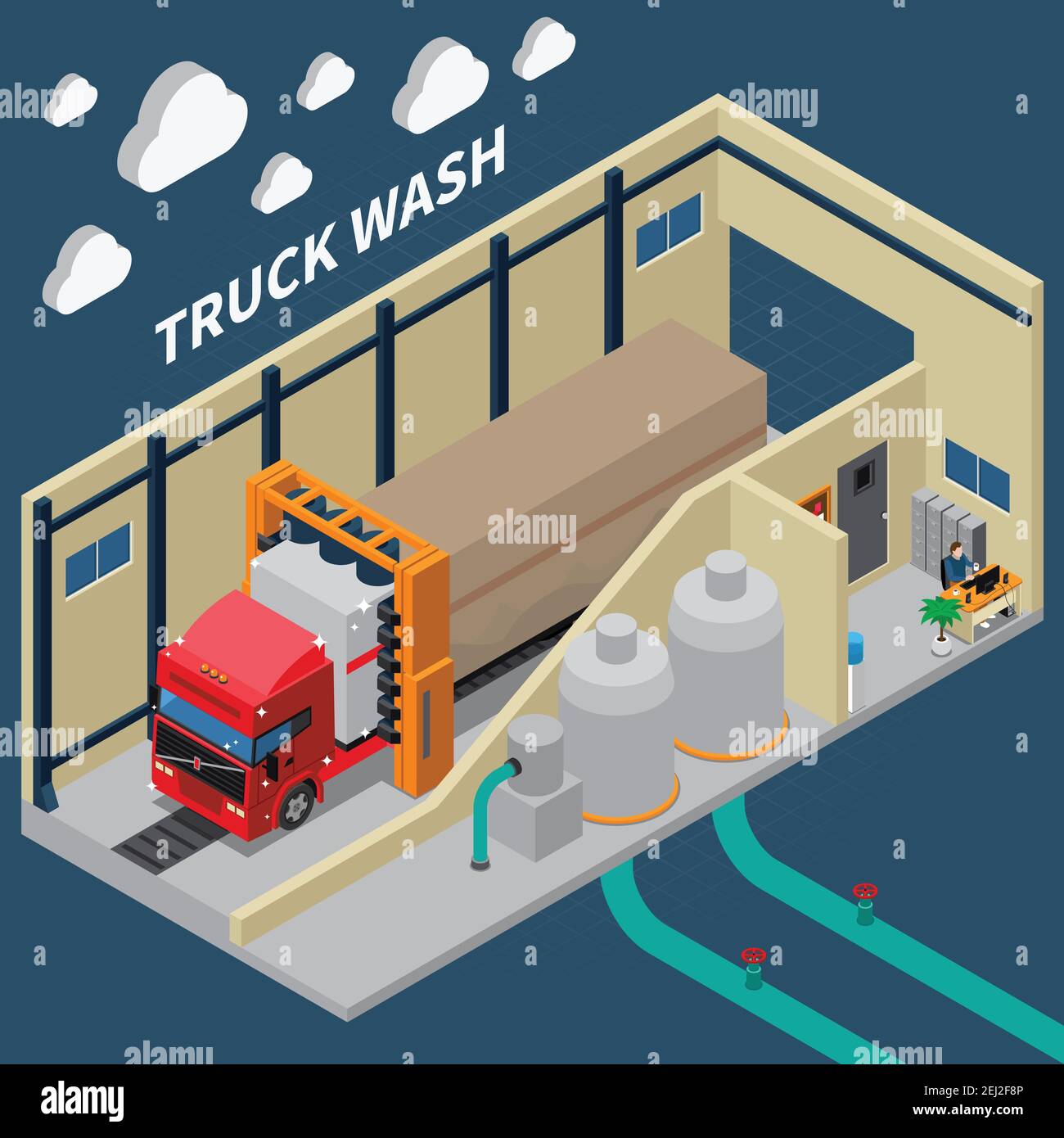 Lorry Wash Stock Vector Images - Alamy