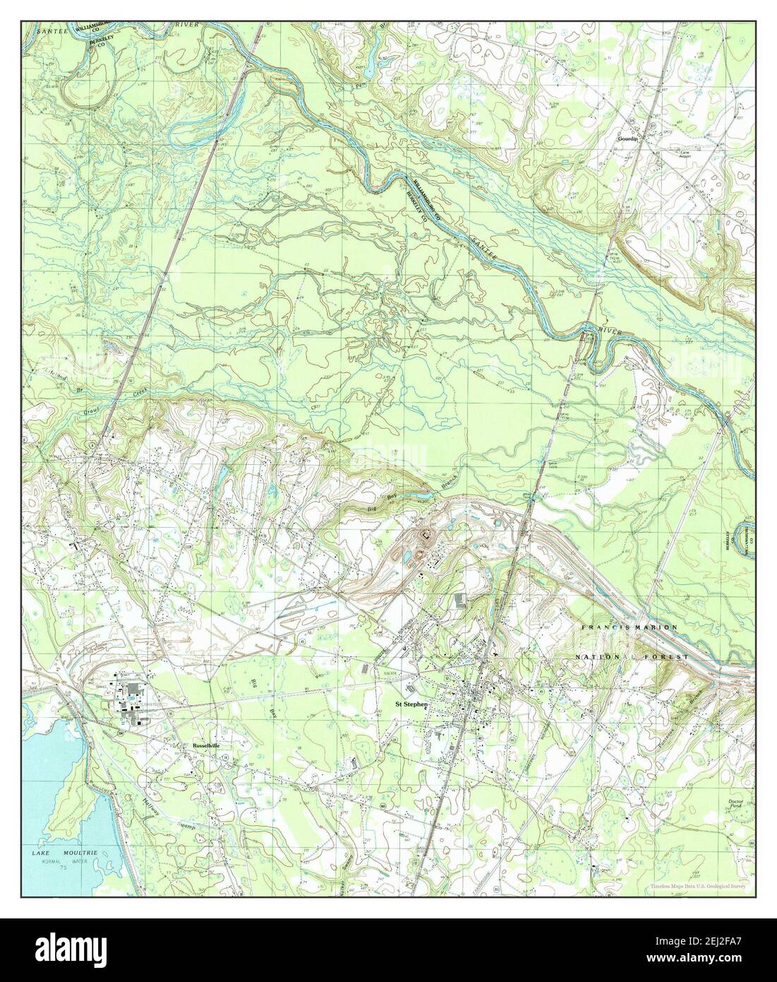 St Stephen, South Carolina, map 1990, 1:24000, United States of America ...