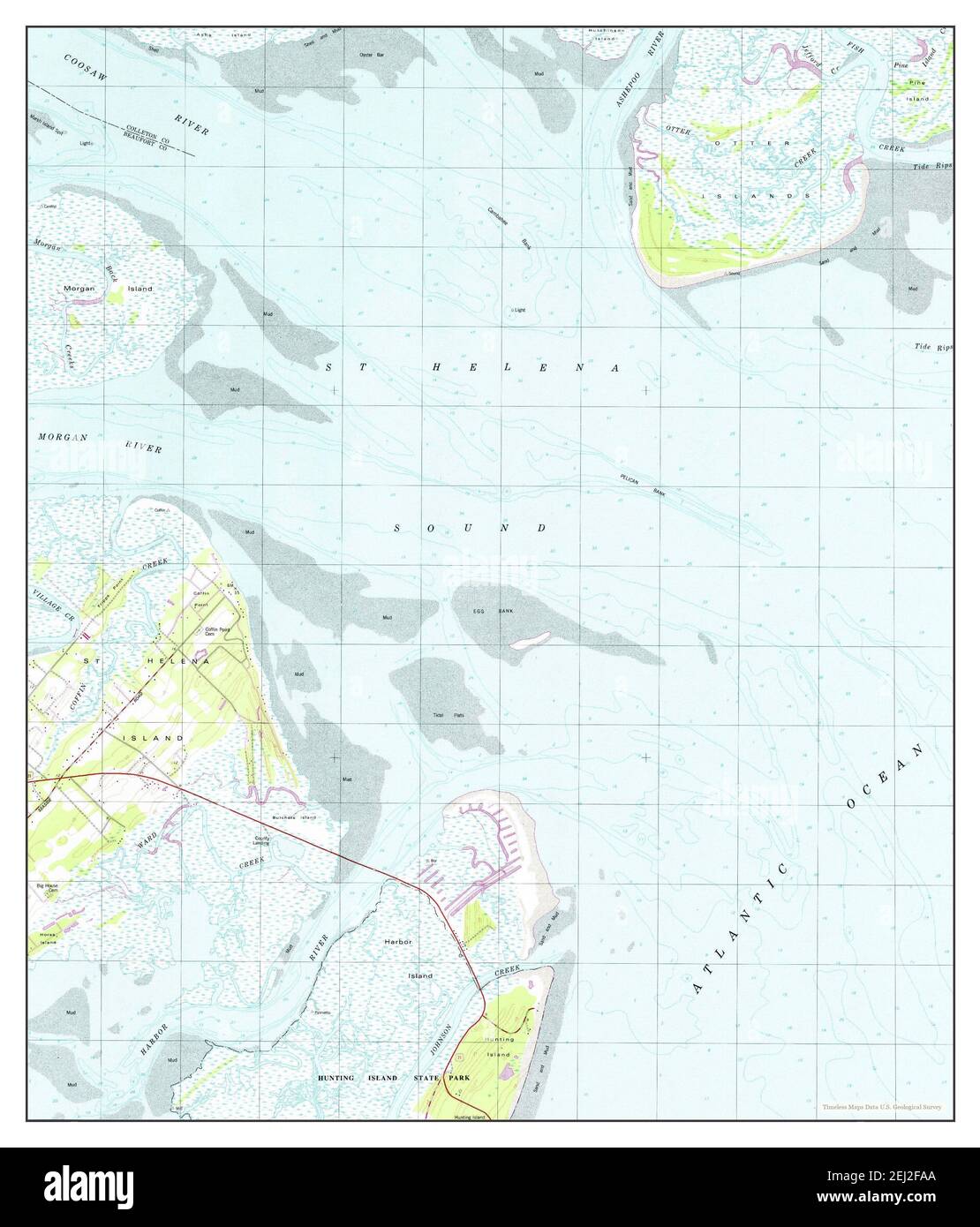 St Helena Sound, South Carolina, map 1956, 1:24000, United States of ...