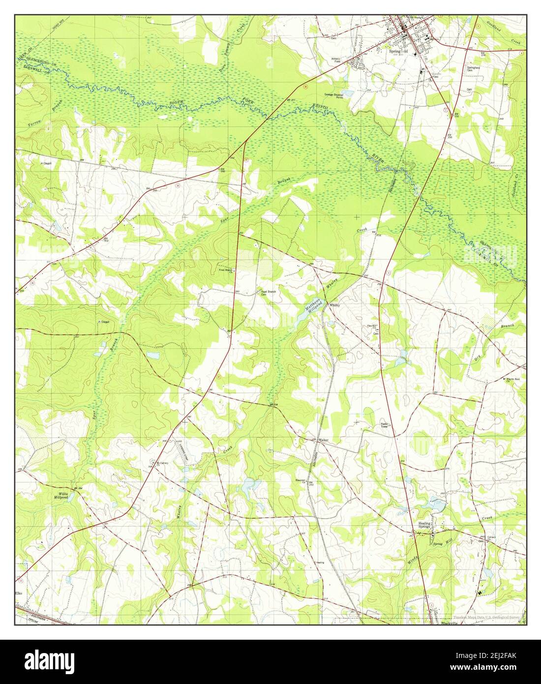 Springfield, South Carolina, map 1979, 1:24000, United States of ...