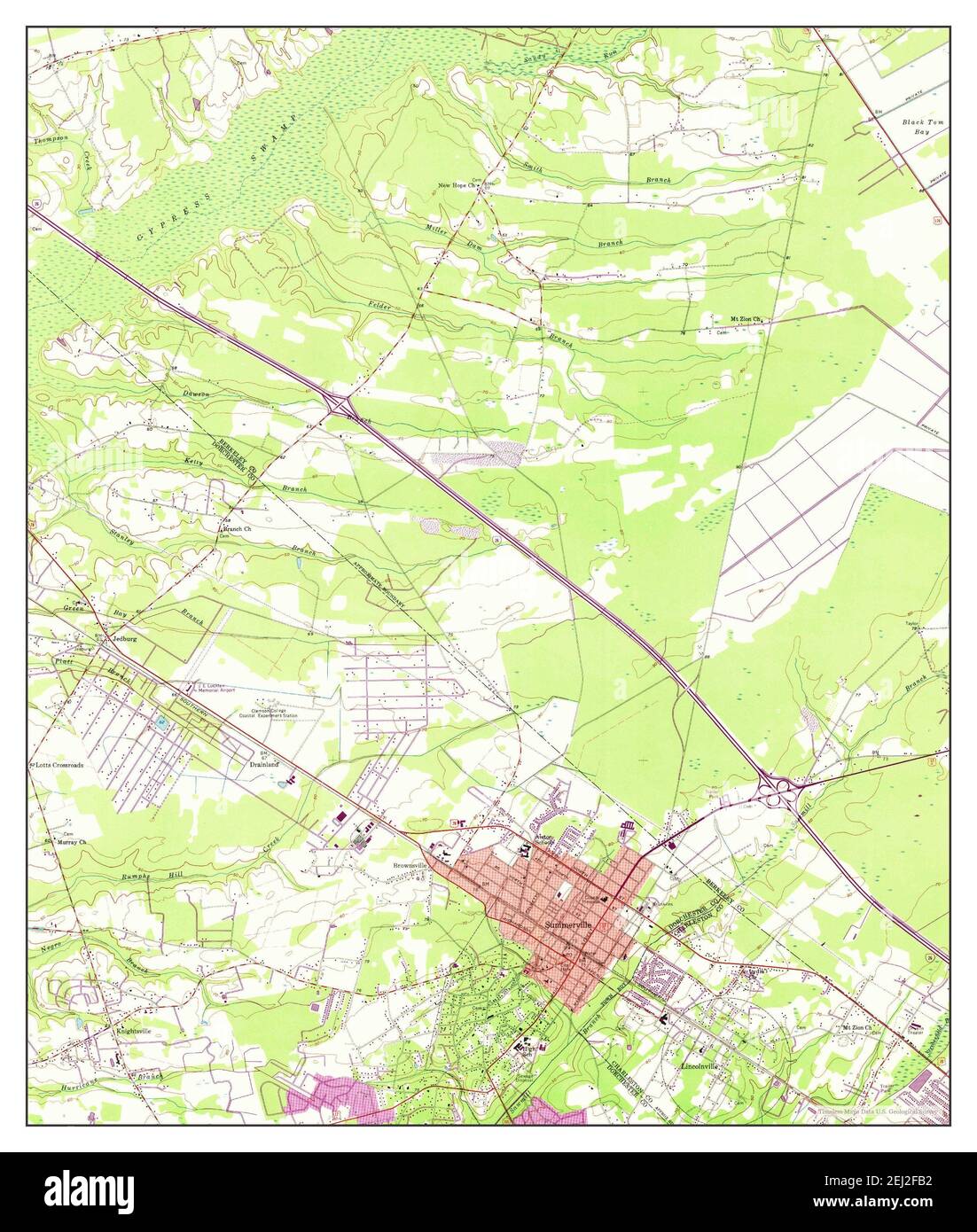 Summerville map hi-res stock photography and images - Alamy