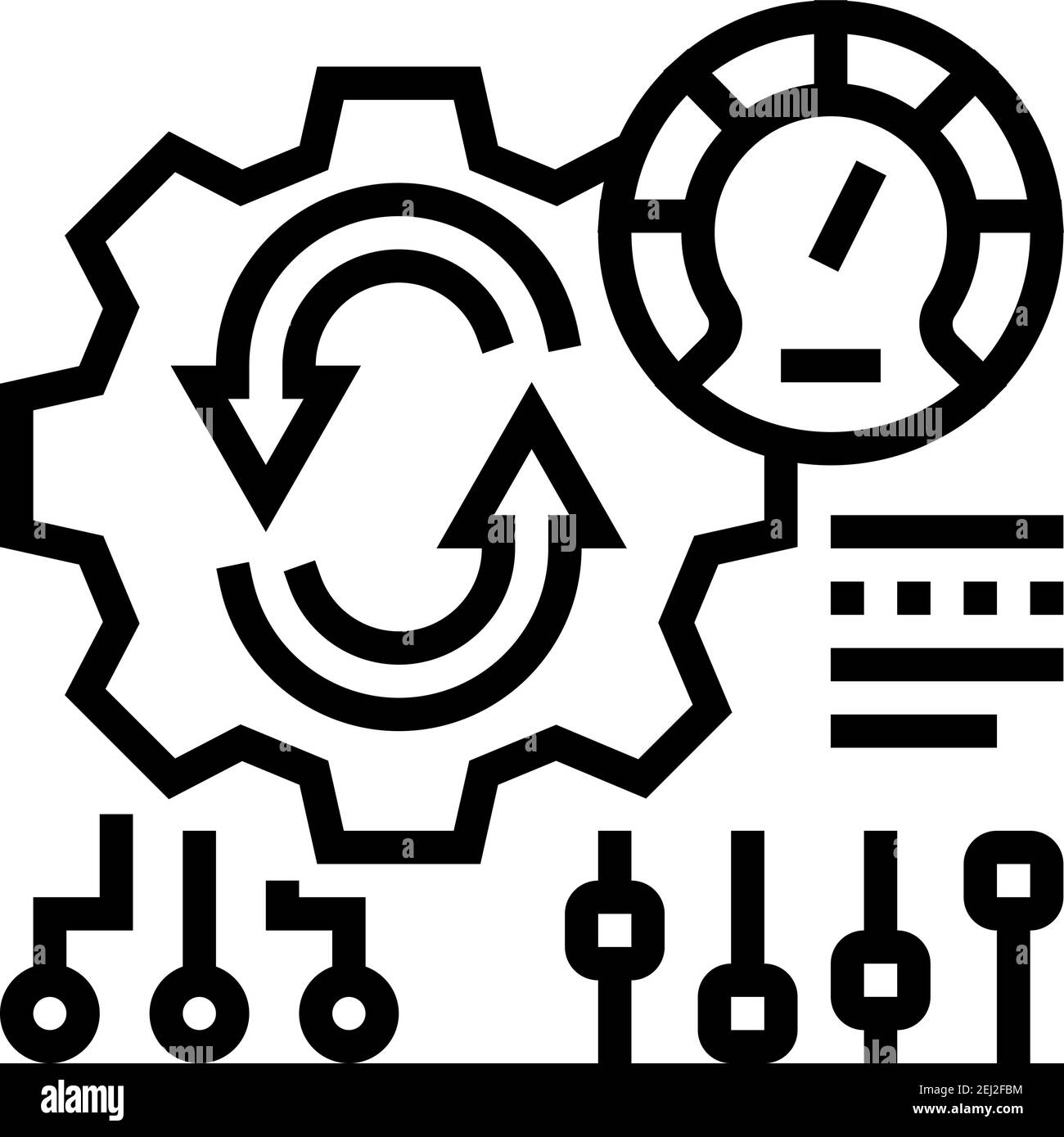 working process optimize line icon vector illustration Stock Vector ... working process optimize line icon vector illustration Stock Vector ...