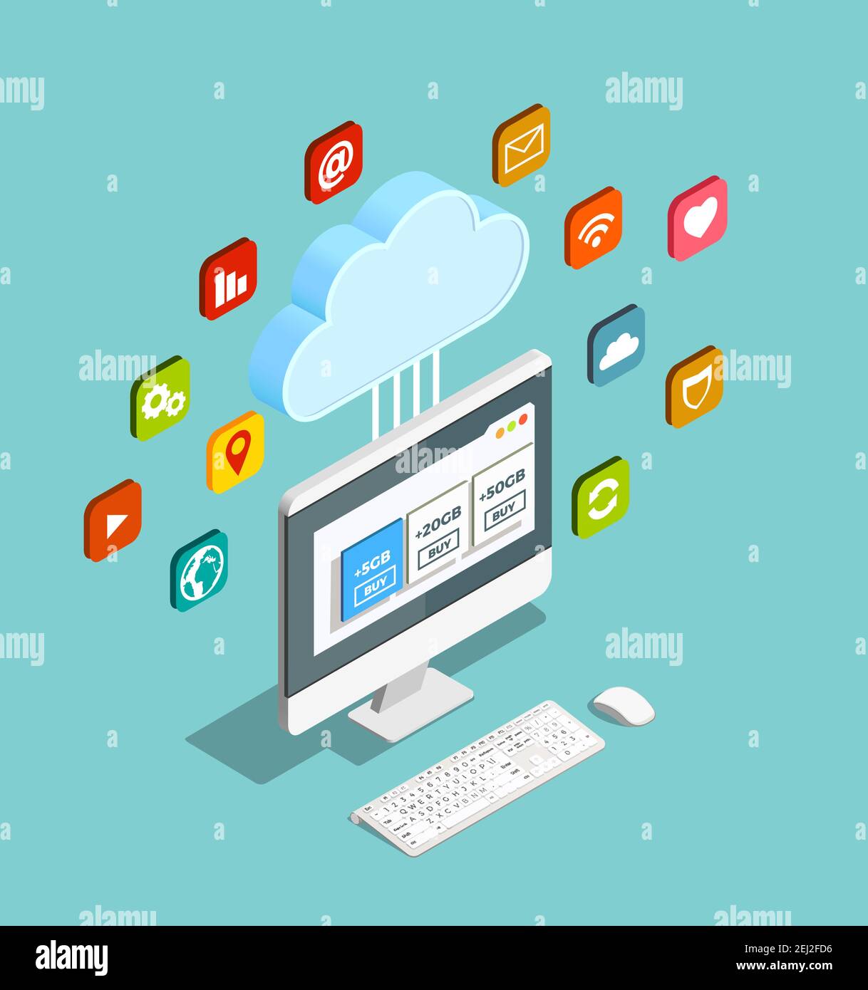 Cloud computing service concept providing storage networks servers ...