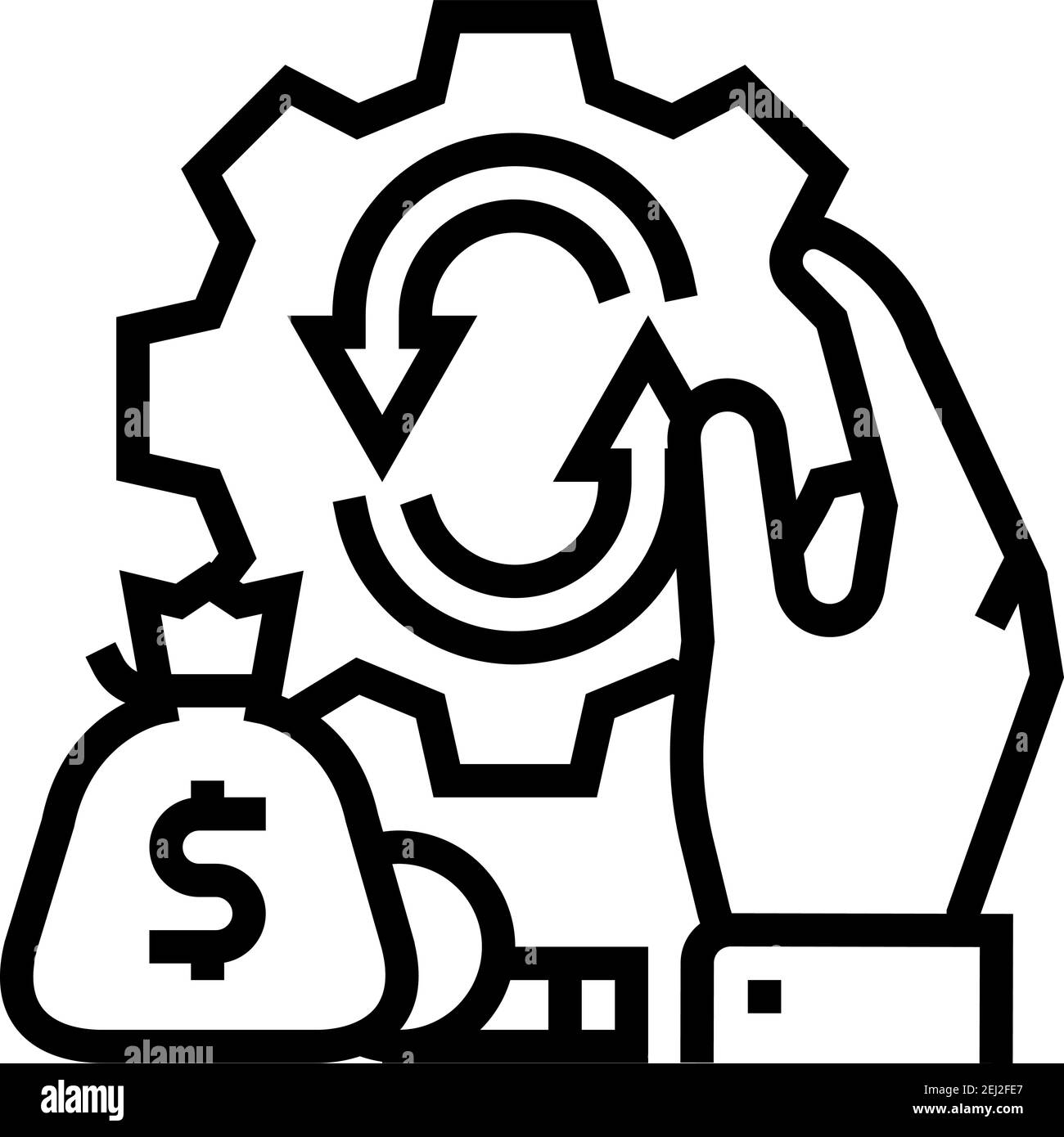 finance optimize line icon vector illustration Stock Vector Image & Art ...