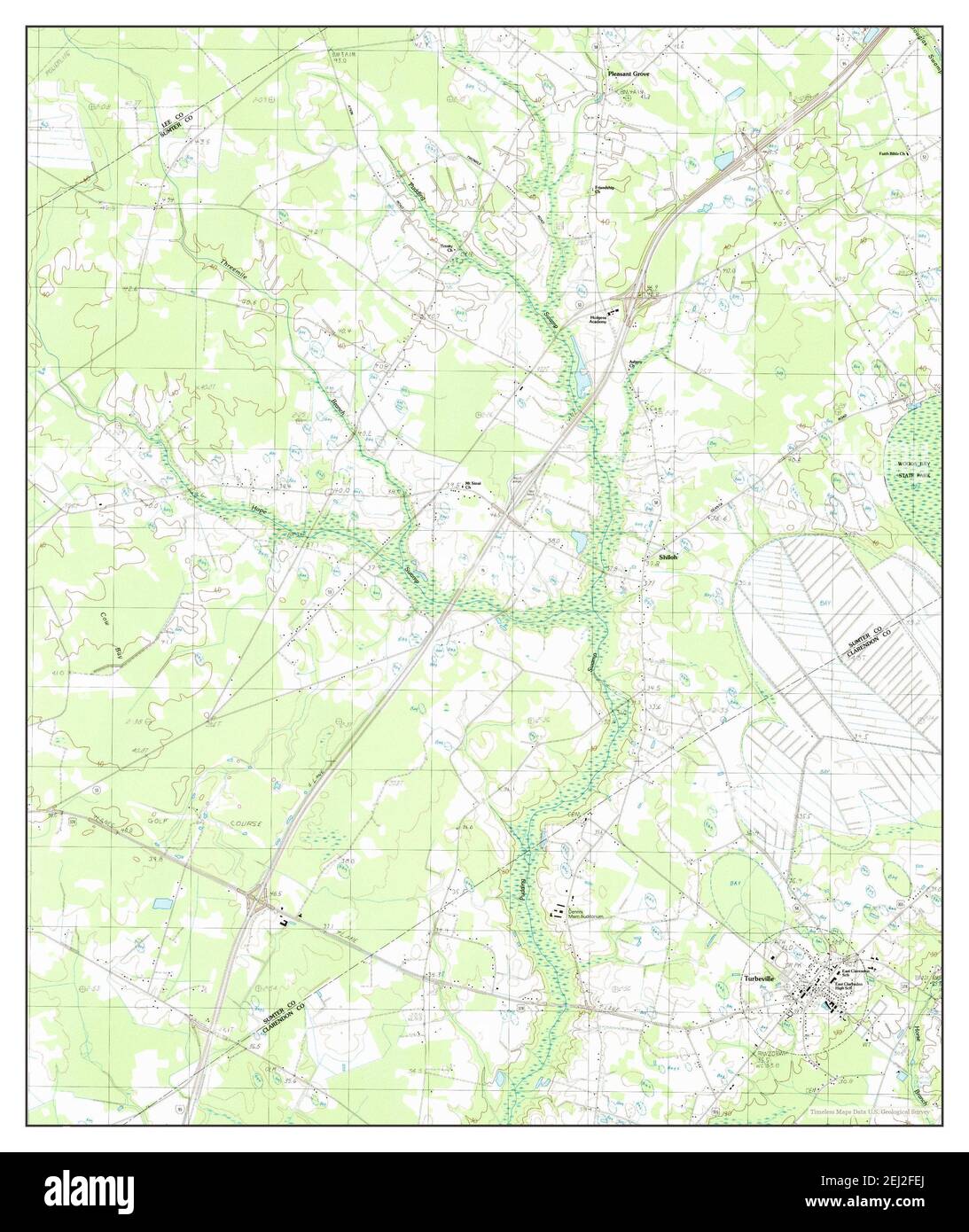 Map of turbeville Cut Out Stock Images & Pictures - Alamy