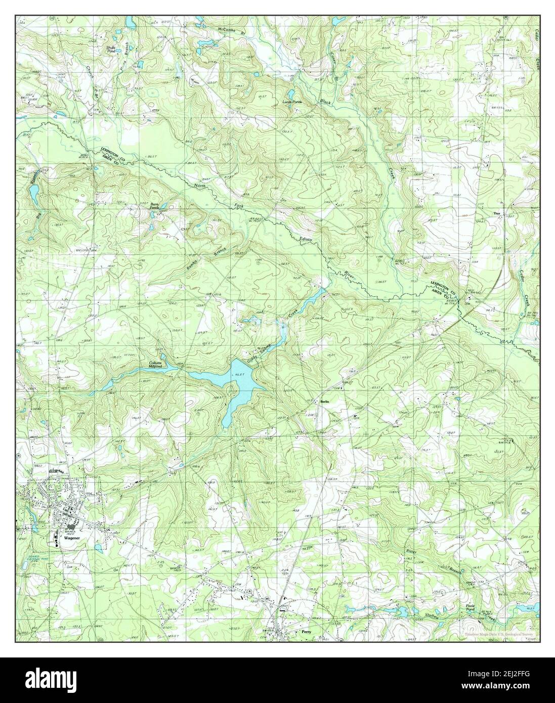 Wagener, South Carolina, map 1986, 1:24000, United States of America by ...