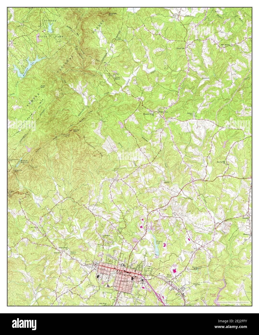 Walhalla, South Carolina, map 1959, 1:24000, United States of America ...