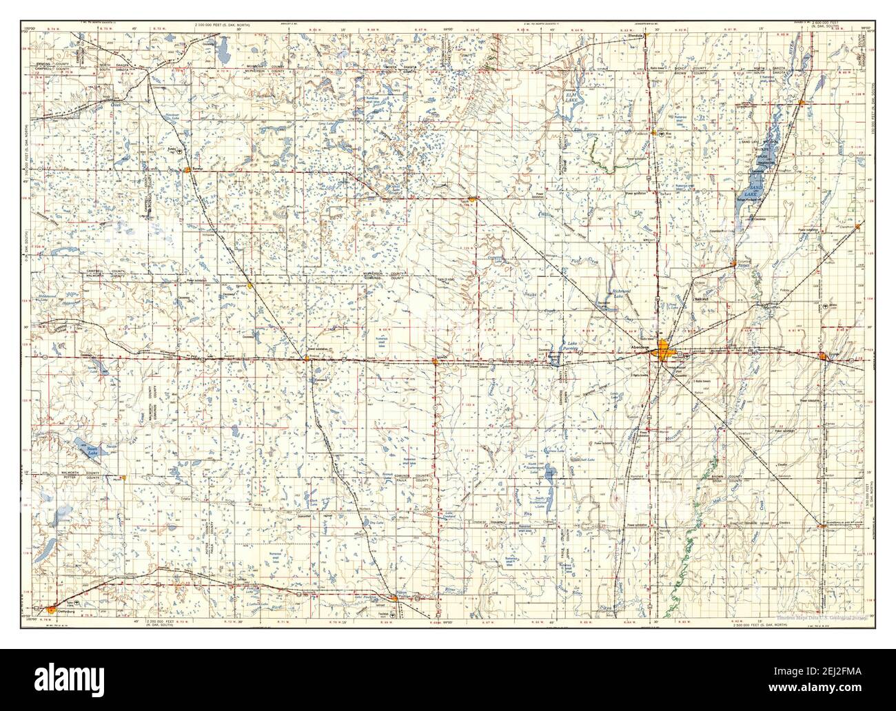 Map of aberdeen south dakota hi-res stock photography and images - Alamy