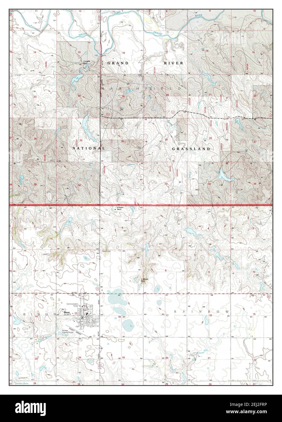 Bison south dakota map Cut Out Stock Images & Pictures - Alamy