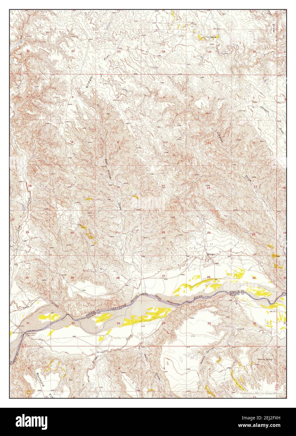 Bridger, South Dakota, map 1955, 1:24000, United States of America by ...