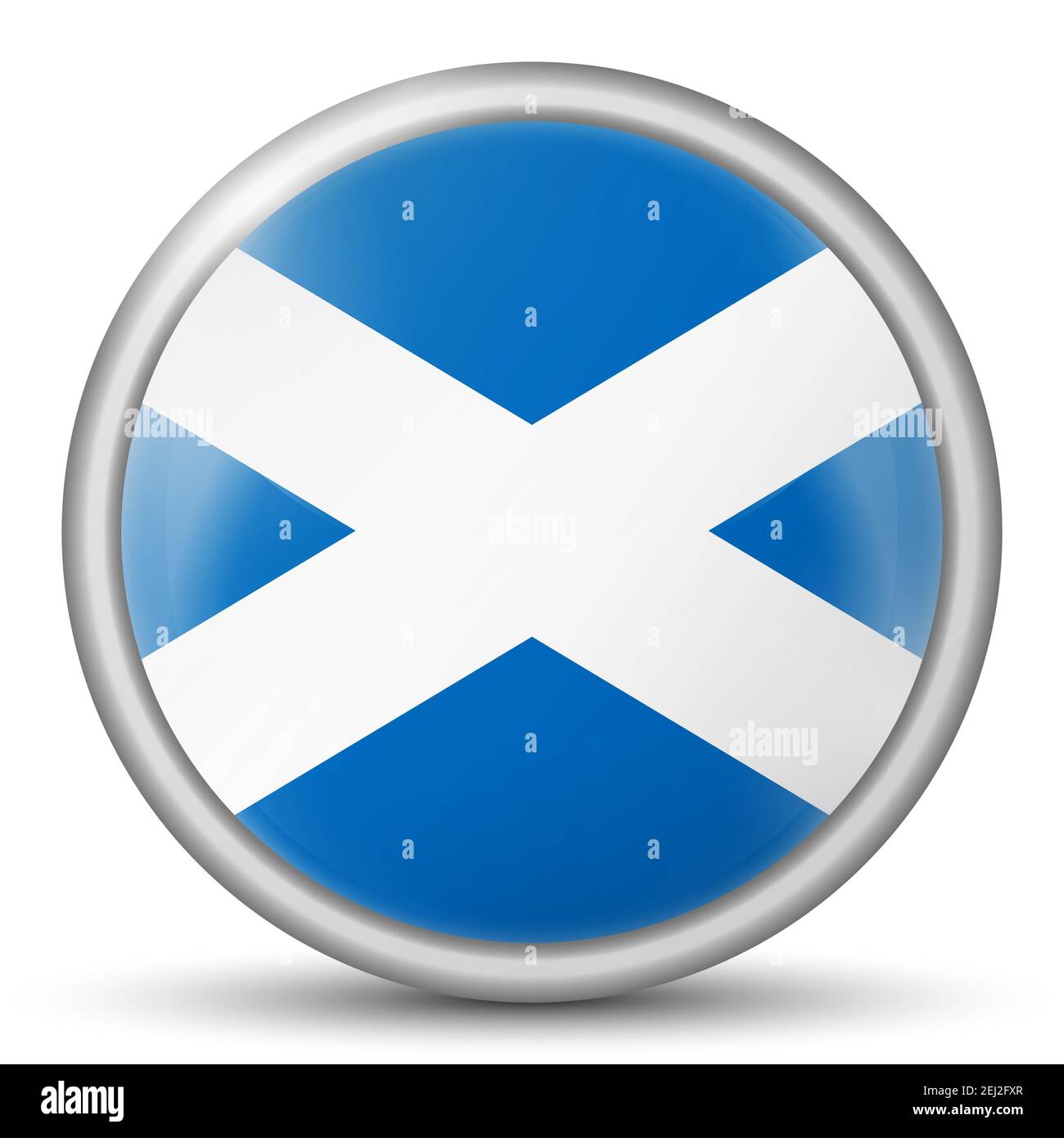 Glass light ball with flag of Scotland. Round sphere, template icon ...