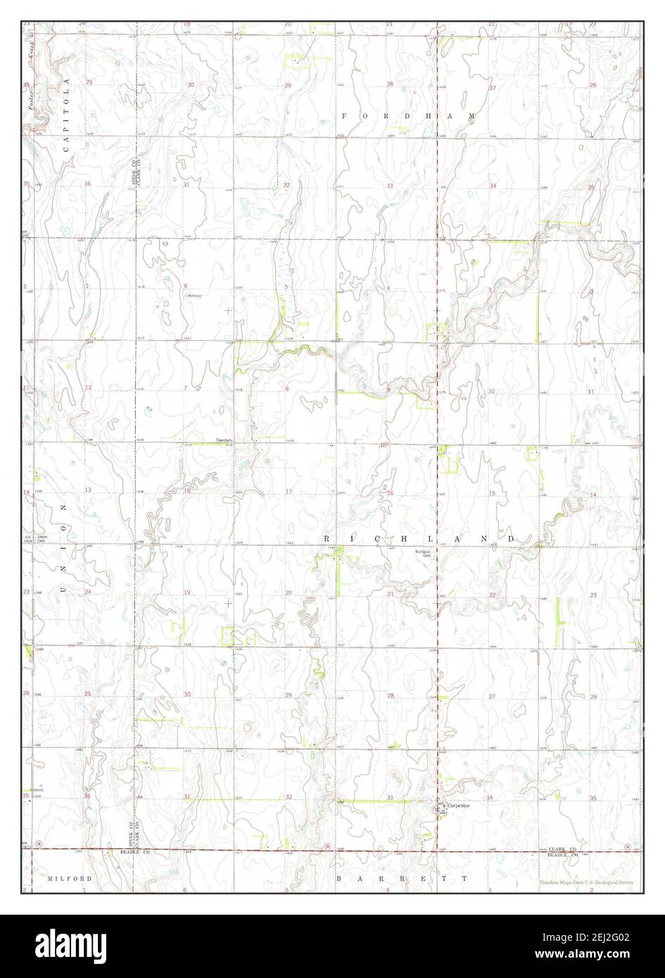 Old map of south dakota Cut Out Stock Images & Pictures - Alamy