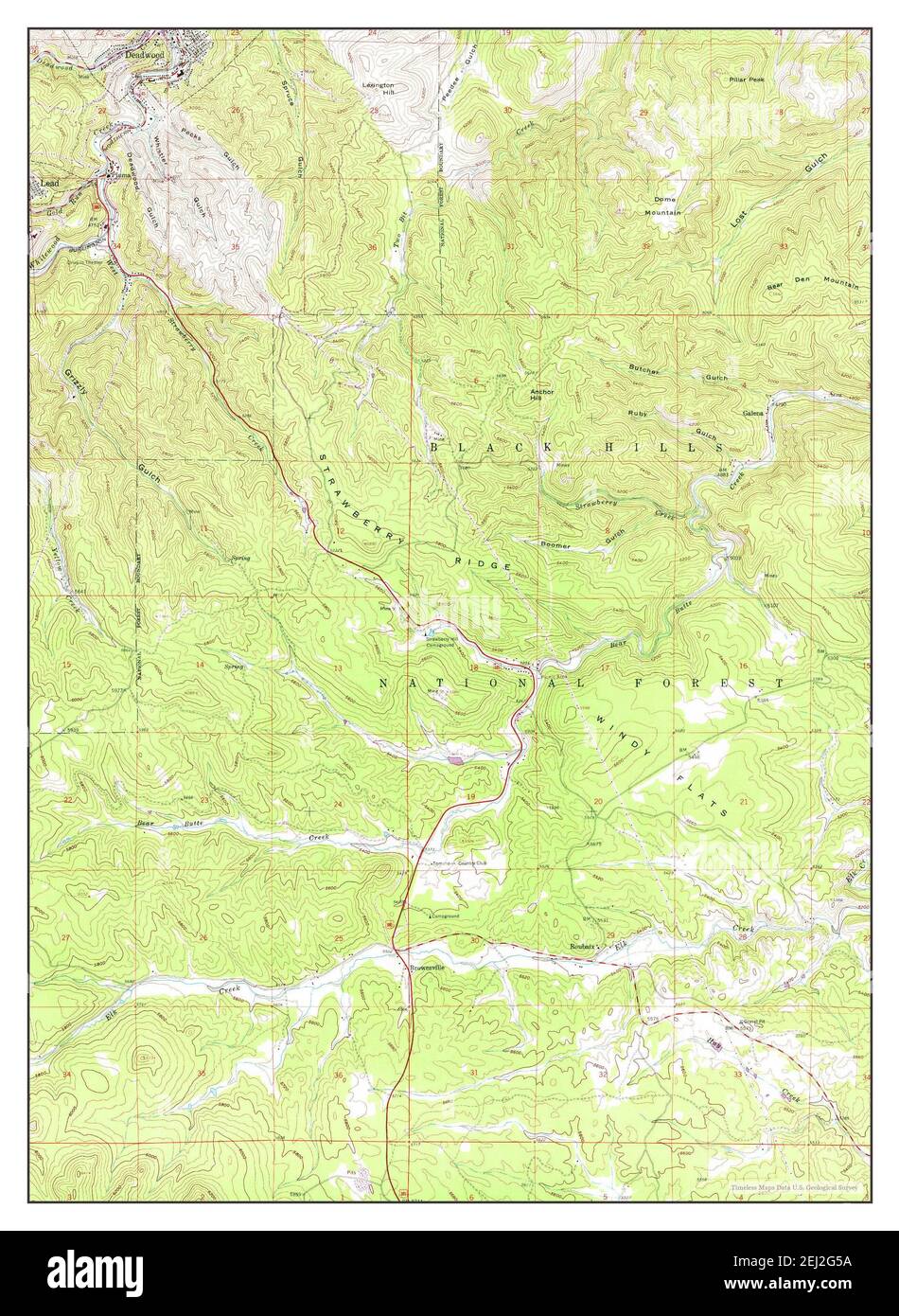 Map of deadwood hi-res stock photography and images - Alamy