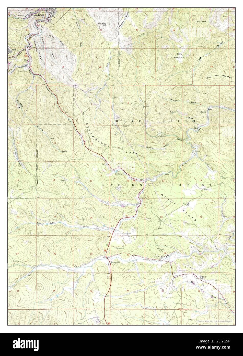 Map of deadwood hi-res stock photography and images - Alamy