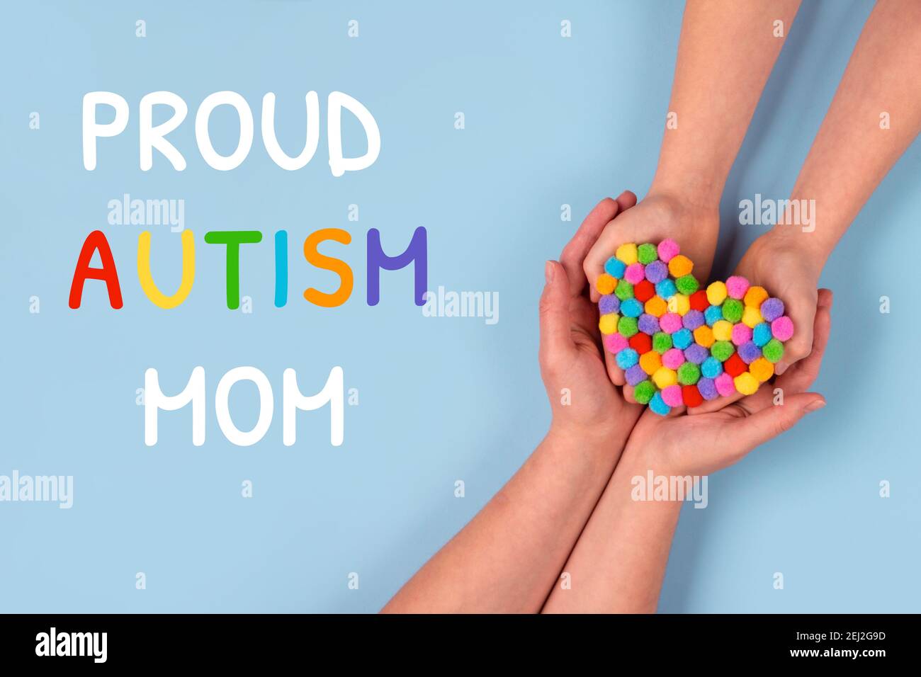 Proud Autism Mom and World Autism Awareness Day concept - autistic ...
