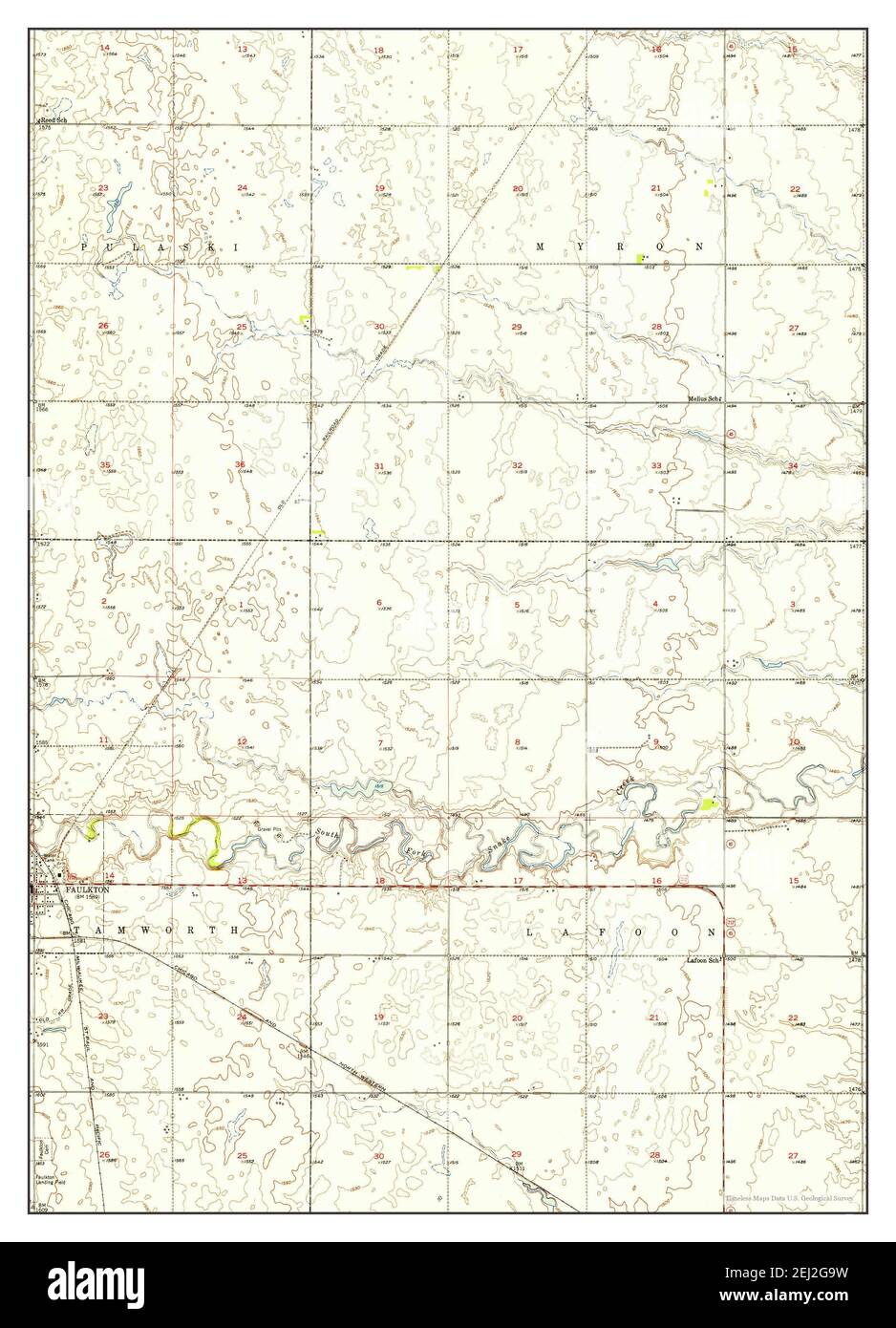 Map of faulkton Cut Out Stock Images & Pictures - Alamy