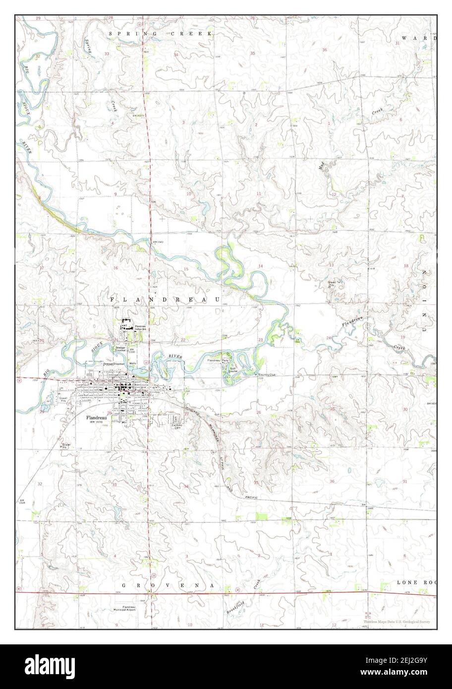 Old map of south dakota Cut Out Stock Images & Pictures - Alamy