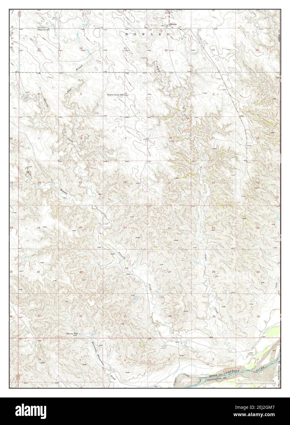 Map of howes south dakota Cut Out Stock Images & Pictures - Alamy