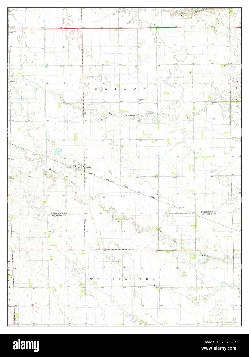 Kaylor, South Dakota, map 1978, 1:24000, United States of America by ...