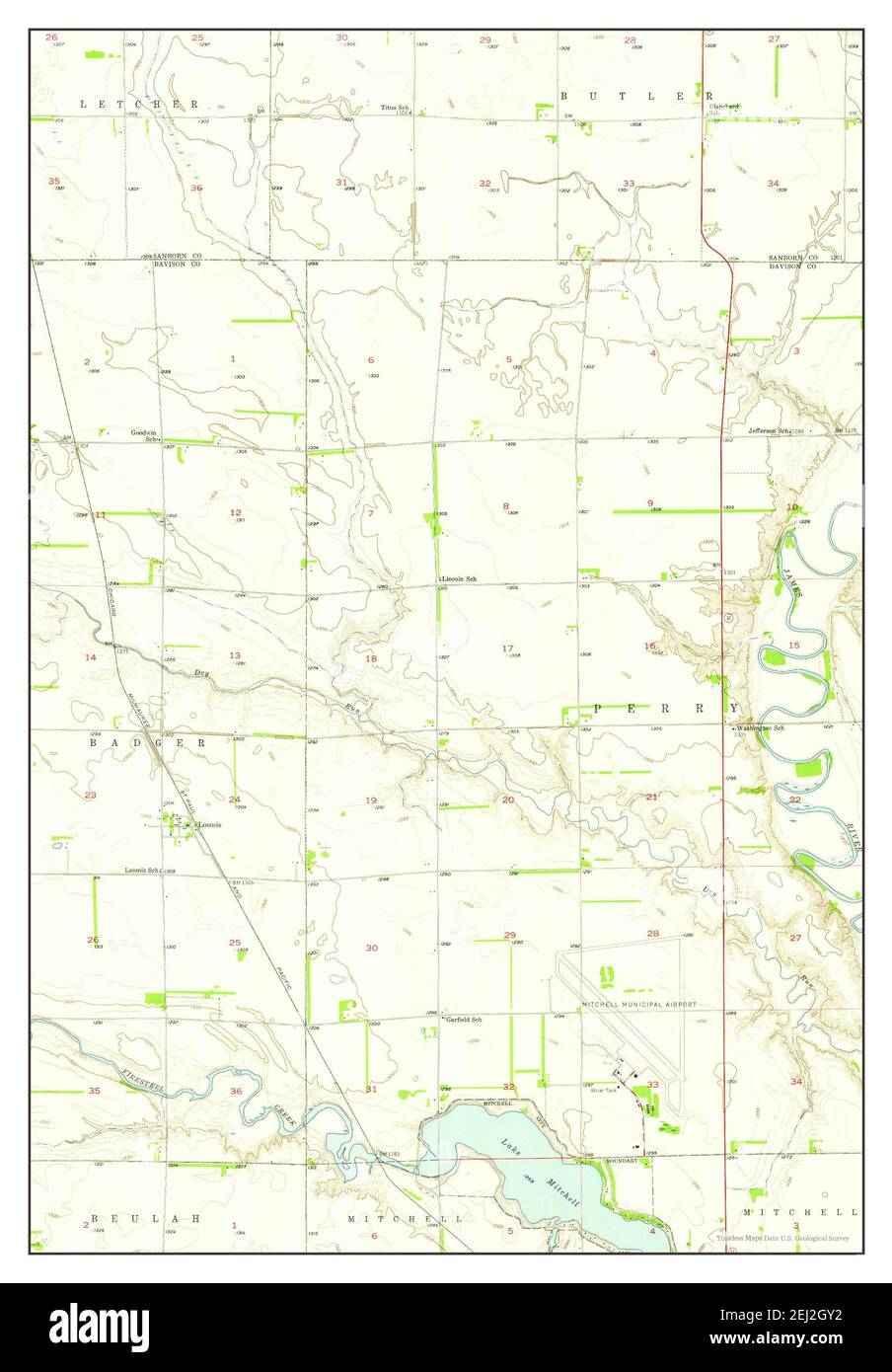 Loomis, South Dakota, map 1957, 1:24000, United States of America by ...