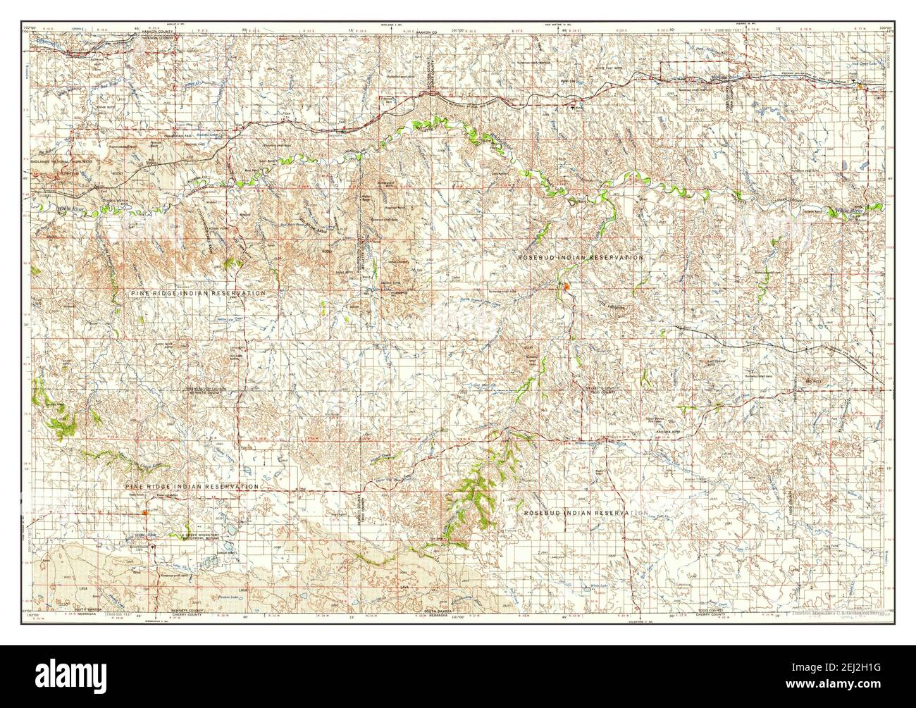 Map of martin south dakota hi-res stock photography and images - Alamy