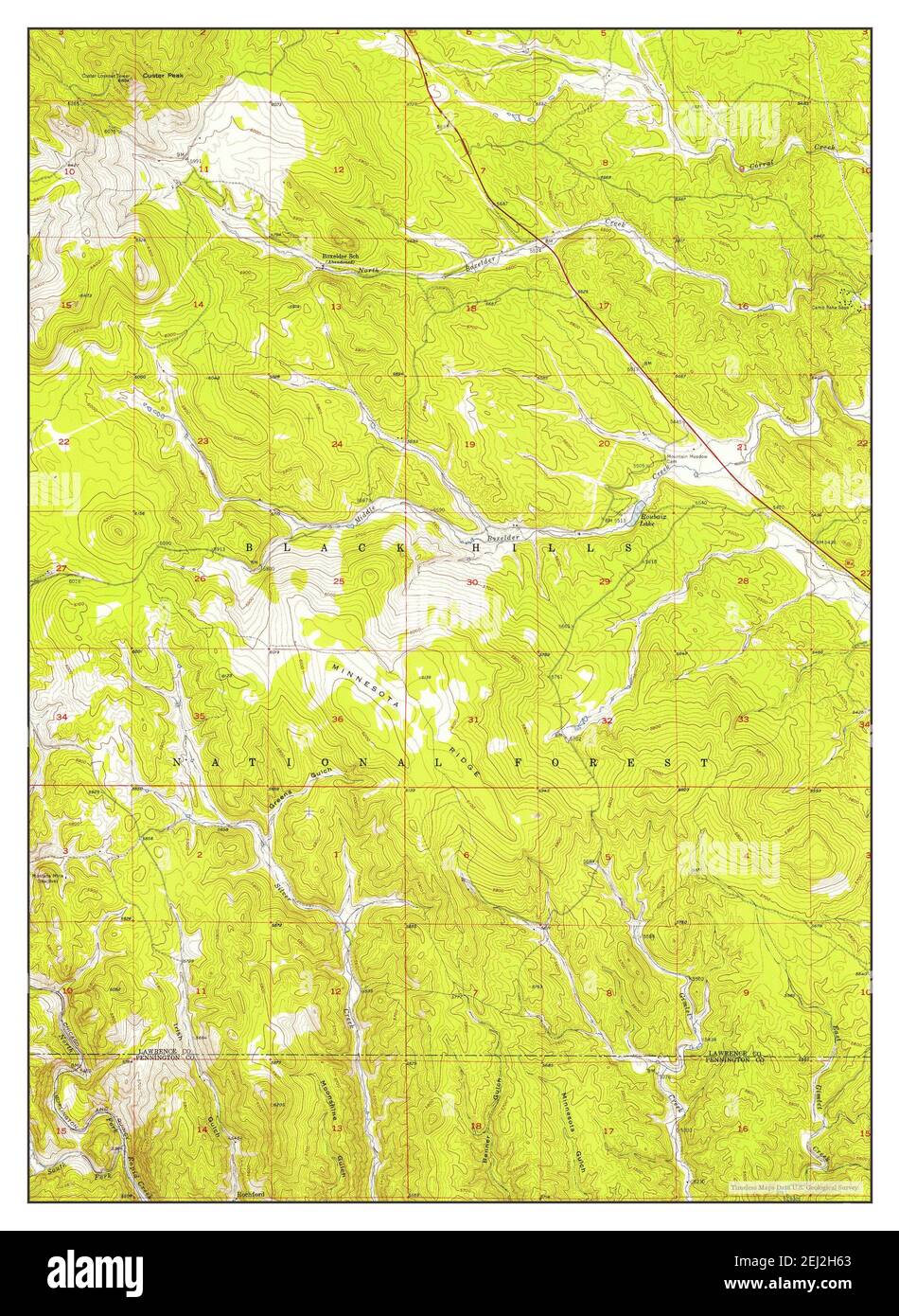 Minnesota Ridge, South Dakota, map 1956, 1:24000, United States of ...