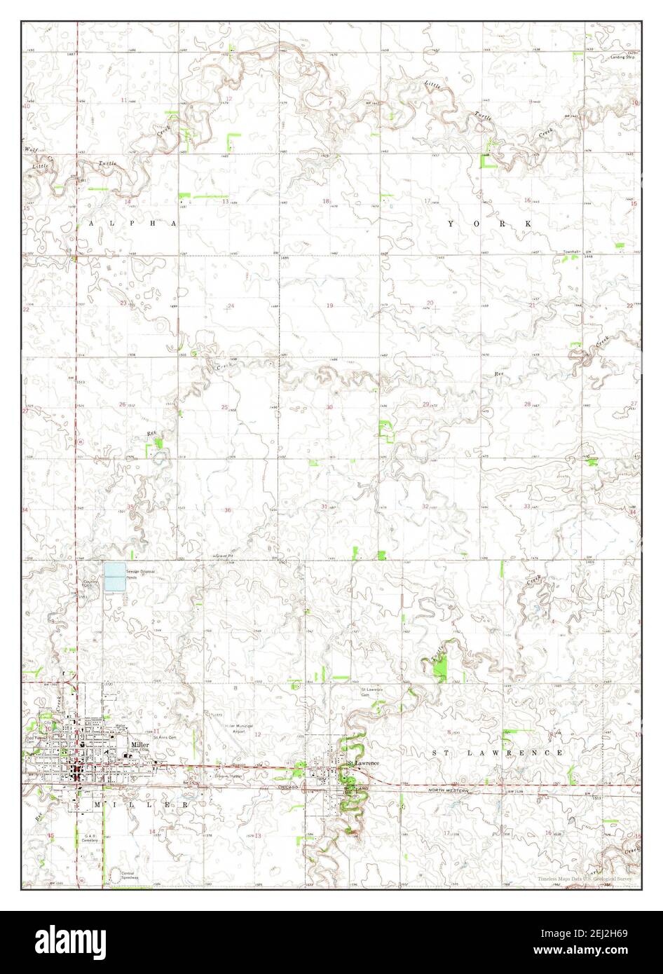 Miller south dakota map hi-res stock photography and images - Alamy