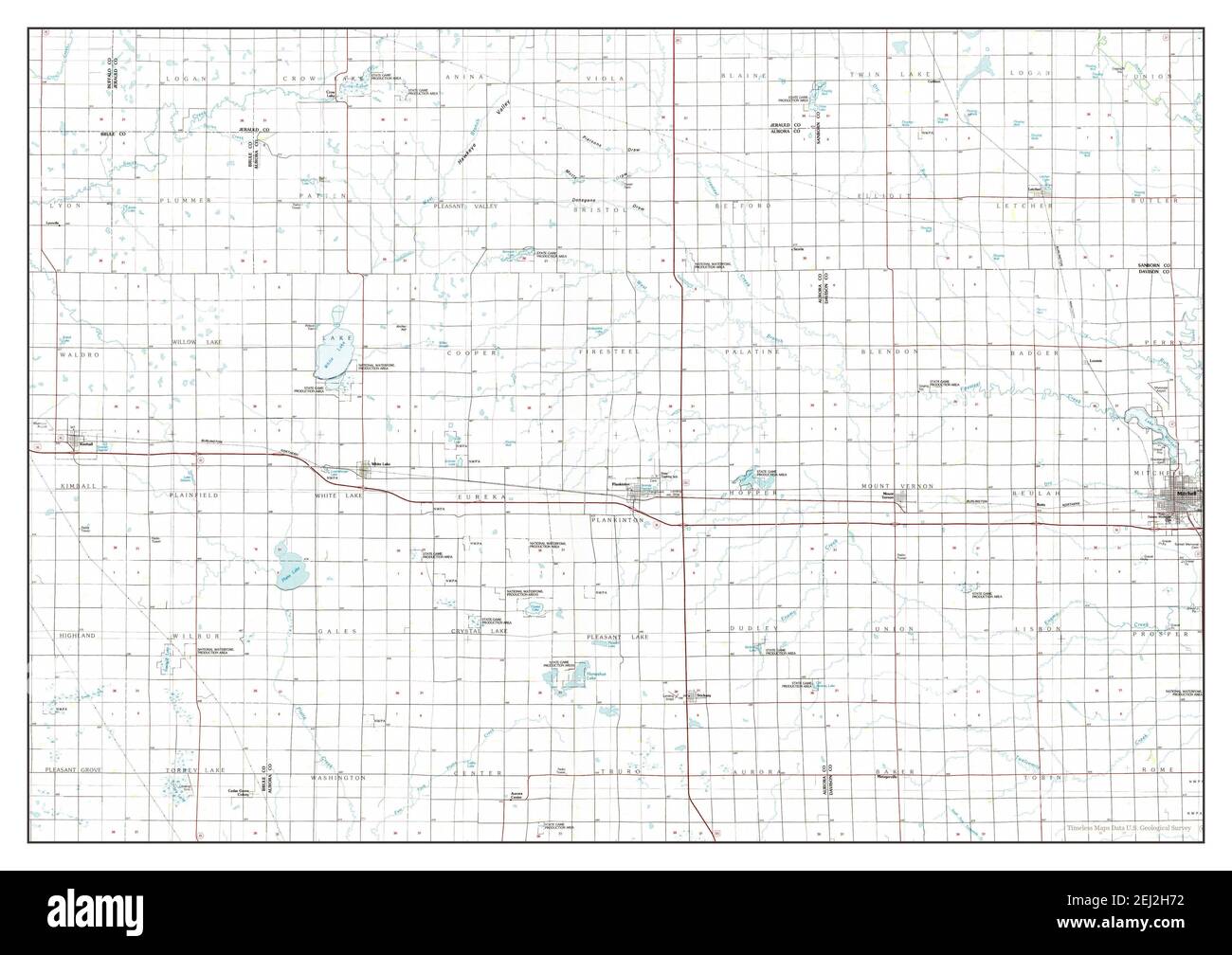 Mitchell, South Dakota, map 1986, 1:100000, United States of America by ...