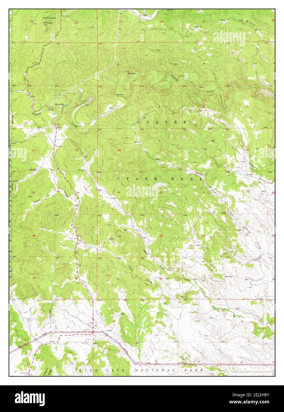 Mt Coolidge, South Dakota, map 1955, 1:24000, United States of America ...