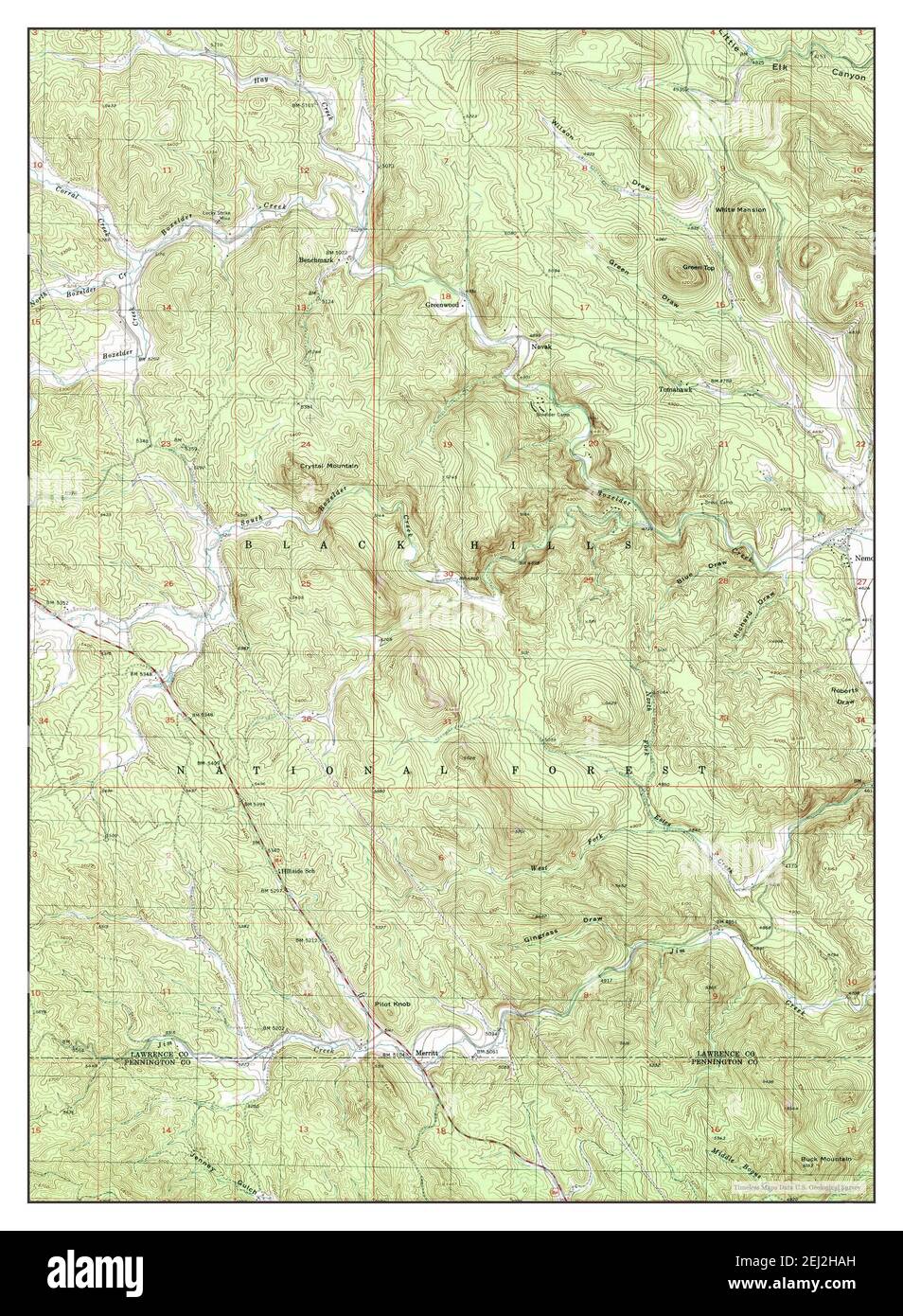 Nemo, South Dakota, map 1998, 1:24000, United States of America by ...