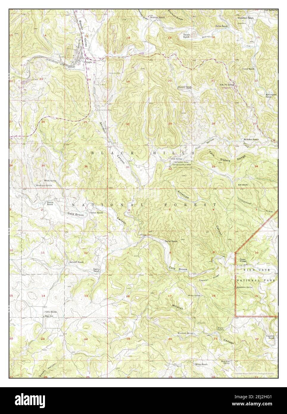 Pringle south dakota map hi-res stock photography and images - Alamy