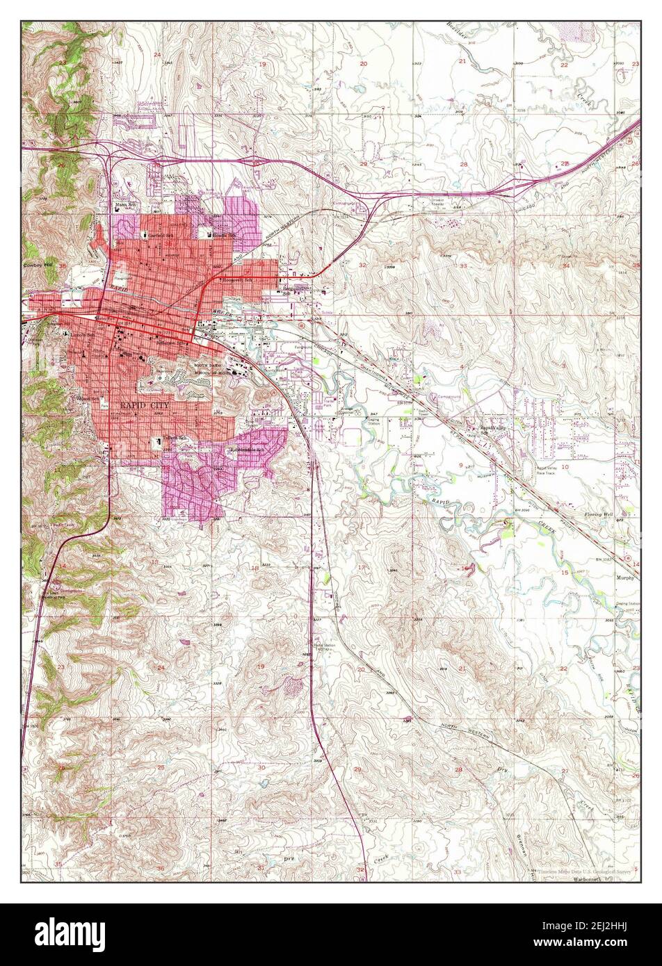 Rapid City South Dakota Map High Resolution Stock Photography and ...